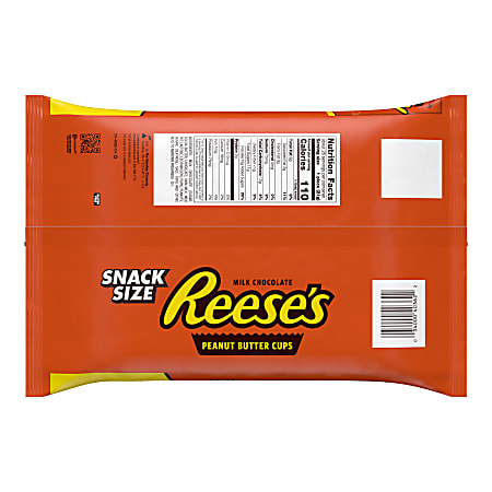 Reeses Snack Size Peanut Butter Cups 19.5 Oz Bag - Office Depot