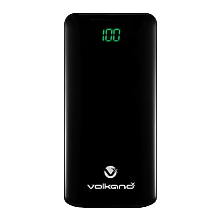 Volkano Sleek Lithium Ion Power Bank With LCD 20000 mAh Black VK 9001 ...