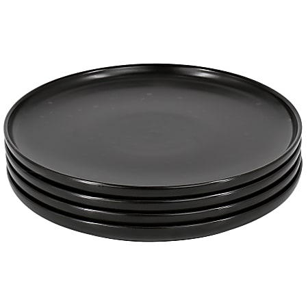 Our Table Landon 4 Piece Round Stoneware Salad Plate Set 8 716 Pepper ...