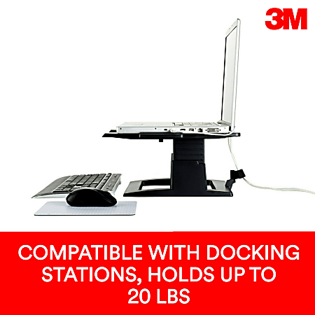 3M Ergonomic Notebook Computer Stand Black - Office Depot