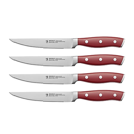 Henckels Forged Accent 4 Piece Steak Knife Set Red - Office Depot