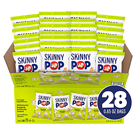 Skinny Pop Salted Popcorn Box Of 28 Packs - Office Depot