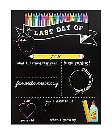 Office Depot FirstLast Day Chalkboard Sign 14 x 11 Black - Office Depot