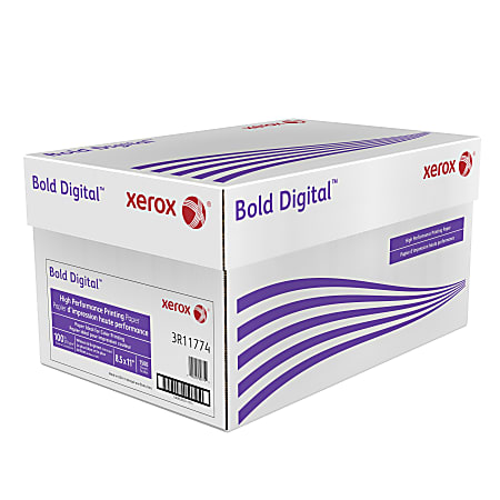 Xerox Bold Digital Printing Paper 6 Reams Letter Size 100 U.S ...