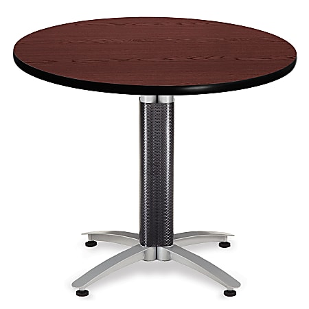 OFM Multipurpose Table Round 36 W x 36 D Mahogany - Office Depot