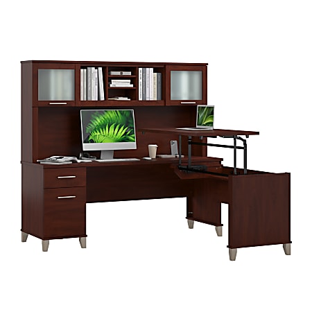 Bush Home Somerset 72 W 3 Position Sit to Stand L Shaped Desk With ...