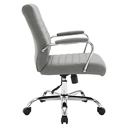 Office Star Ergonomic Fabric Mid Back Office Task Chair Gray - Office Depot