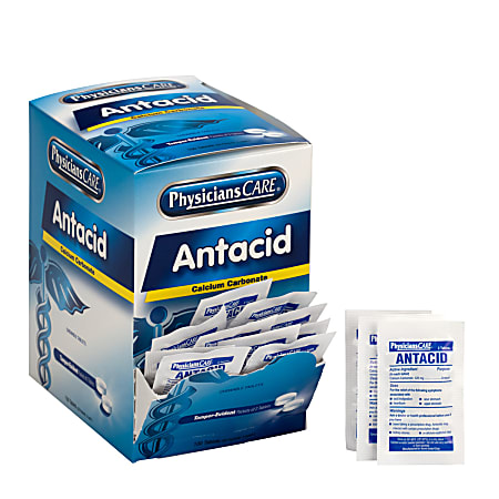 PhysiciansCare Antacid Heartburn Medication 2 Tablets Per Packet Box Of ...
