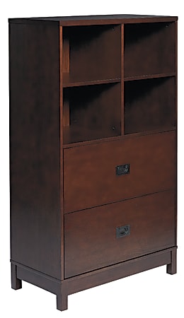 Realspace Sierra Canyon 4 Shelf Bookcase Cherry - Office Depot