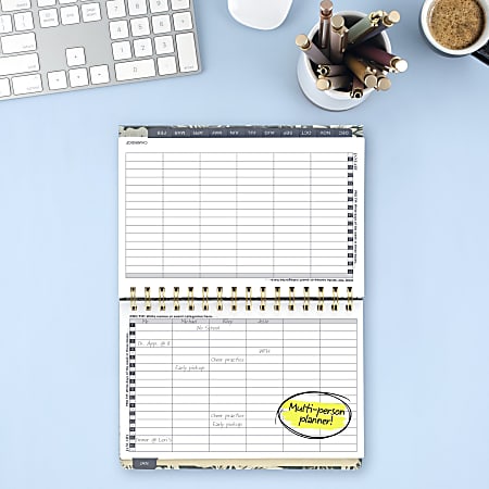 Mead Cambridge Denim Blooms Monthly Planners and Notes 185020227 ...