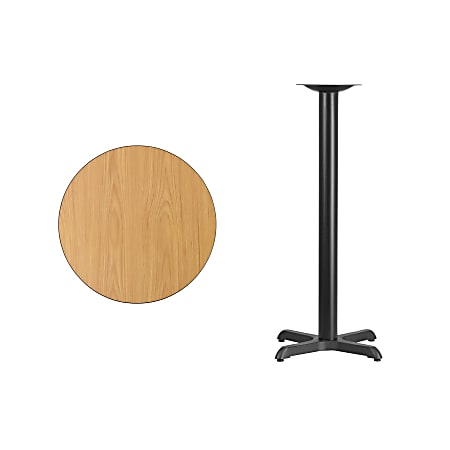 Flash Furniture Laminate Round Table Top With Bar Height Table Base 43 ...