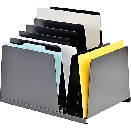 STEELMASTER Steel Slanted Combination Organizer Black - Office Depot