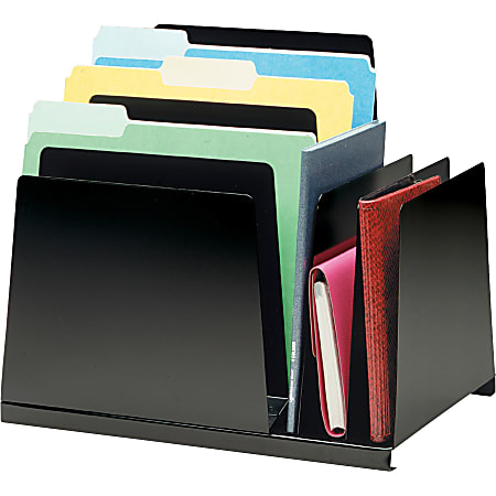 STEELMASTER® Steel Slanted Combination Organizer, Black