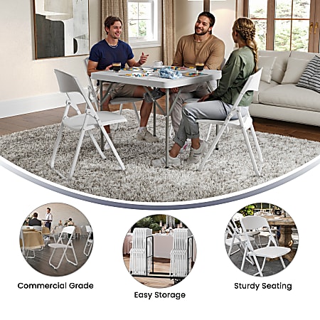 Flash Furniture HERCULES Series Plastic Folding Chair With Built in ...