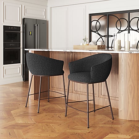 Zuo Essen Counter Height Stool BlackBronze - Office Depot
