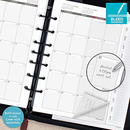 AT A GLANCE Weekly Planner Calendar Refill 3 14 x 6 12 January to ...