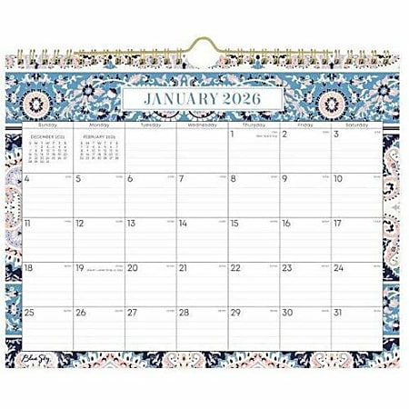 2026 Blue Sky Monthly Wall Calendar 11 x 8 34 Cocorrina January To ...