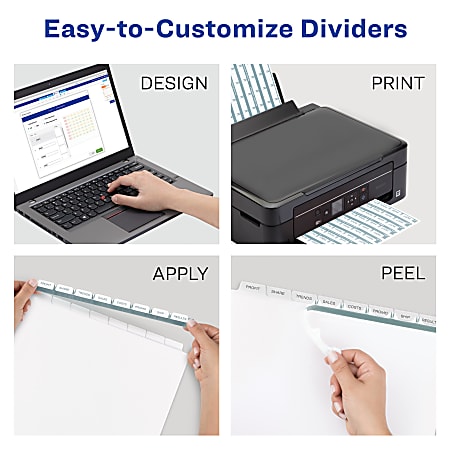 Avery Customizable Index Maker Dividers For 3 Ring Binder Easy Print ...