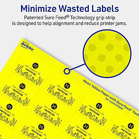 Avery Printable Labels With Sure Feed Technology 94226 NYP20 Rectangle ...