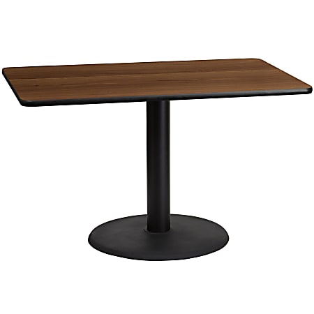 Flash Furniture Laminate Rectangular Table Top With Round Table Height ...