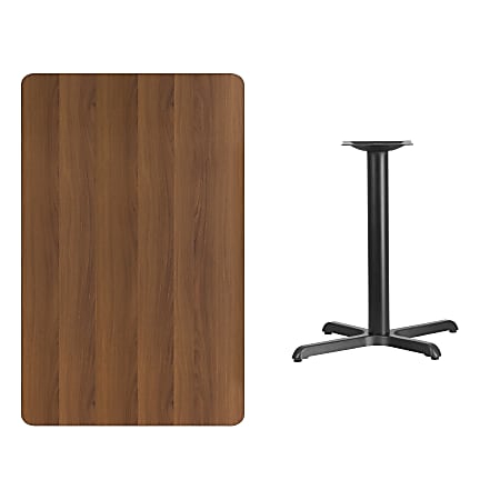 Flash Furniture Laminate Rectangular Table Top With Round Table Height ...