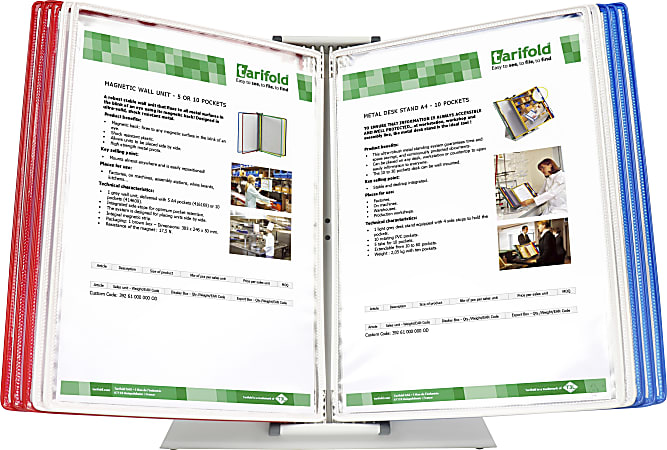Tarifold Desk Reference System With 10 Display Pockets 20 Sheet ...