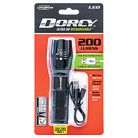 Dorcy 2W Ultra HD LED Rechargeable Flashlight with Power Bank 1 1516 H ...