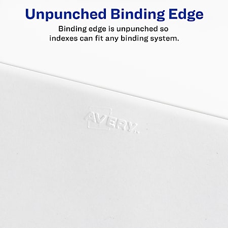 Avery Side Tab Legal Index Exhibit Dividers Tab Title 5 White Pack Of ...