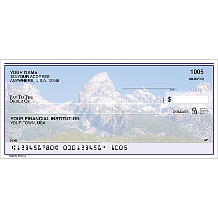 Custom Personal Single Checks Majestic America Box Of 60 Checks ...