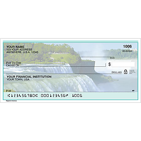 Custom Personal Single Checks Majestic America Box Of 60 Checks ...
