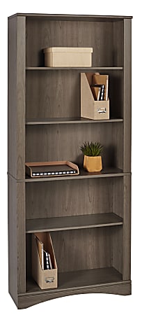 Realspace Pelingo 72 H 5 Shelf Bookcase Gray - Office Depot