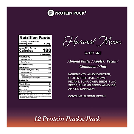 Protein Puck Harvest Moon Apple Cinnamon 24 1.34 oz. - Office Depot