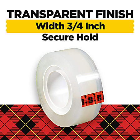 Scotch Transparent Tape 34 in. x 1296 in. 6 Tape Rolls Clear Back to ...