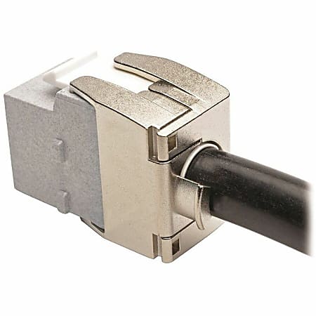 Tripp Lite Cat6a Keystone Jack with Dust Shutter 180 Degree Toolless ...