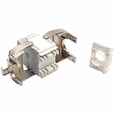 Tripp Lite Cat6a Keystone Jack with Dust Shutter 180 Degree Toolless ...