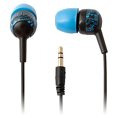 iFrogz EarPollution Crew Graffiti Buds Blue - Office Depot
