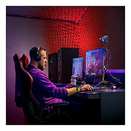 BlissLights StarPort USB Laser Light Red - Office Depot