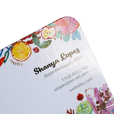 Full Color High Gloss Business Cards 16 pt. White Stock Print 1 Side UV ...