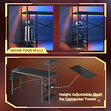 computer tower desk shelf