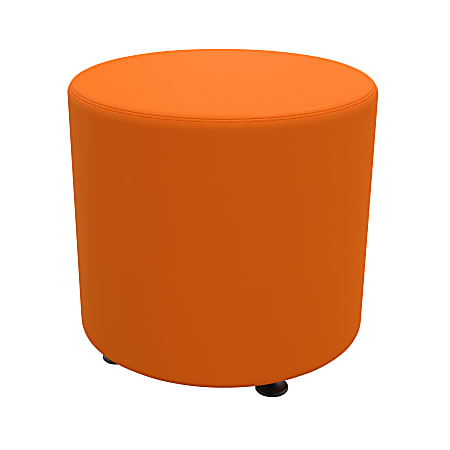 Marco Round Seating Ottoman 16 H x 19 W x 19 D Papaya - Office Depot