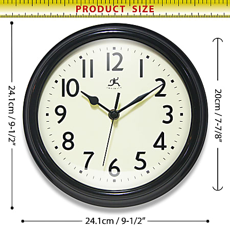 Infinity Instruments Nostalgic Wall Clock 9 12 H x 9 12 W x 2 34 D ...
