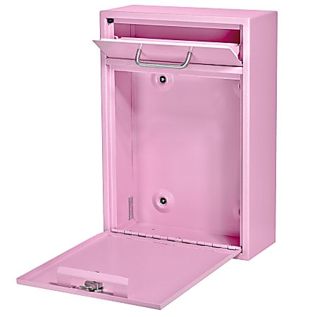 Mail Boss Locking Security Drop Box 16 14 H x 11 14 W x 4 34 D Pink ...