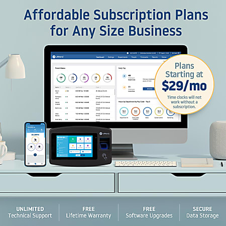 uAttend BN6000 Biometric Time Clock With LAN Connection For Fingerprint ...