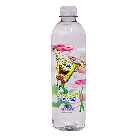 Spongebob Natural Spring Water 16.9 oz Pack of 24 Bottles - Office Depot