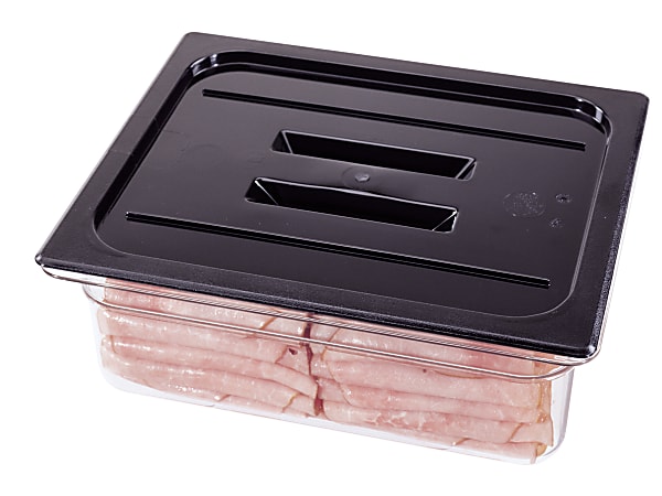 Cambro Camwear 12 Food Pan Lids With Handles Black Set Of 6 Lids ...