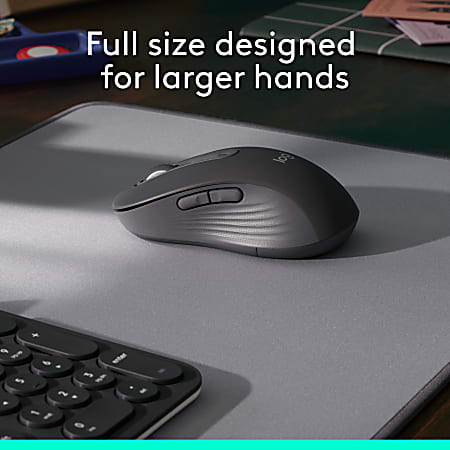 Logitech Signature M650 L Full Size Wireless Mouse Graphite - Office Depot