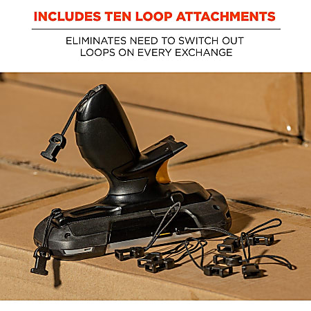 Ergodyne Squids 3133 Scanner Lanyard Loop Attachments 3 Black Pack Of ...