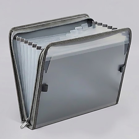 Office Depot Brand 7 Pocket Expanding Organizer With Zip Closure Letter ...