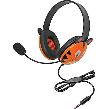 Califone Stereo Headset Tiger With Mic 3.5Mm Plug - Office Depot