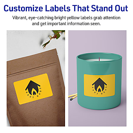 Avery Print To The Edge Labels With Sure Feed Technology And Easy Peel ...